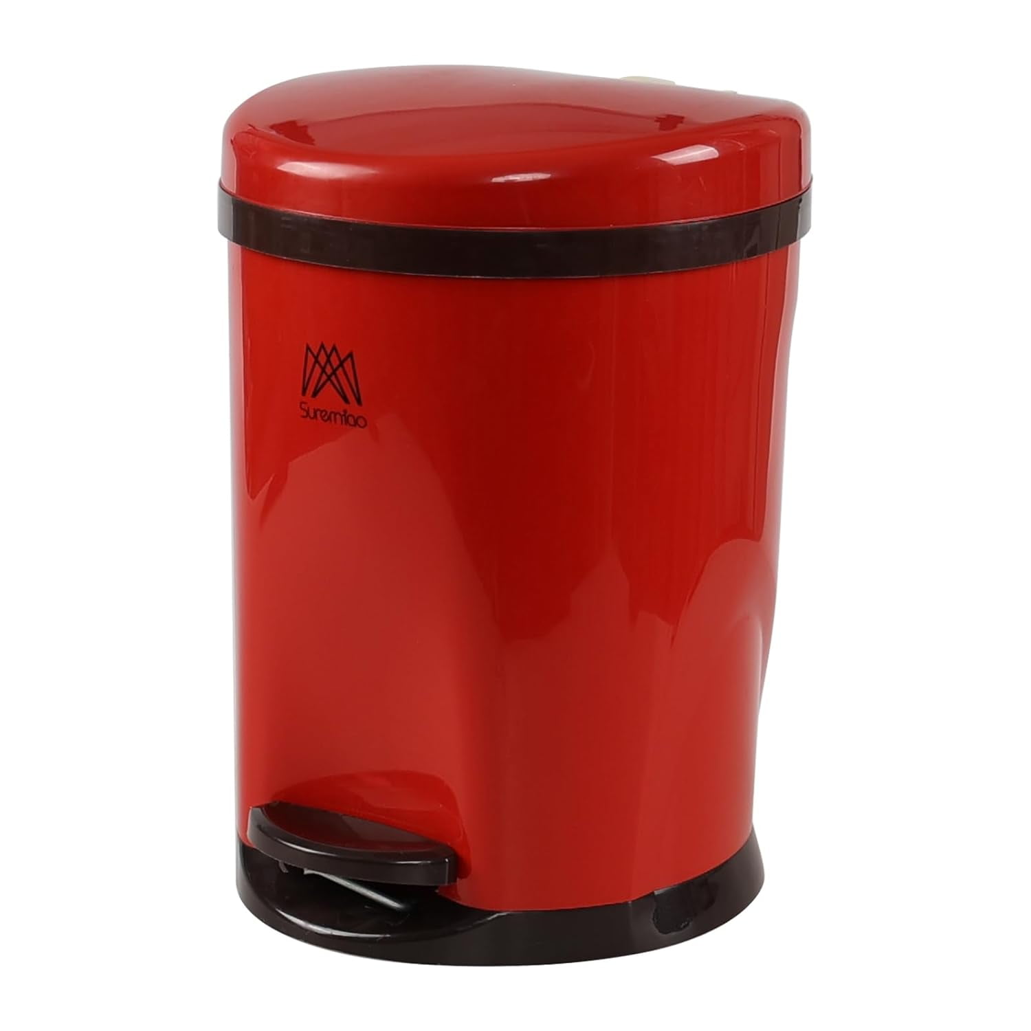 2.6 Gallon Round Step Trash Can, Plastic Round Garbage Container Bin ...