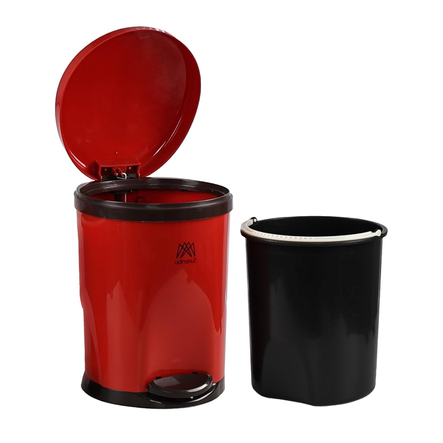 2.6 Gallon Round Step Trash Can with Removable Inner Bucket, Small ...