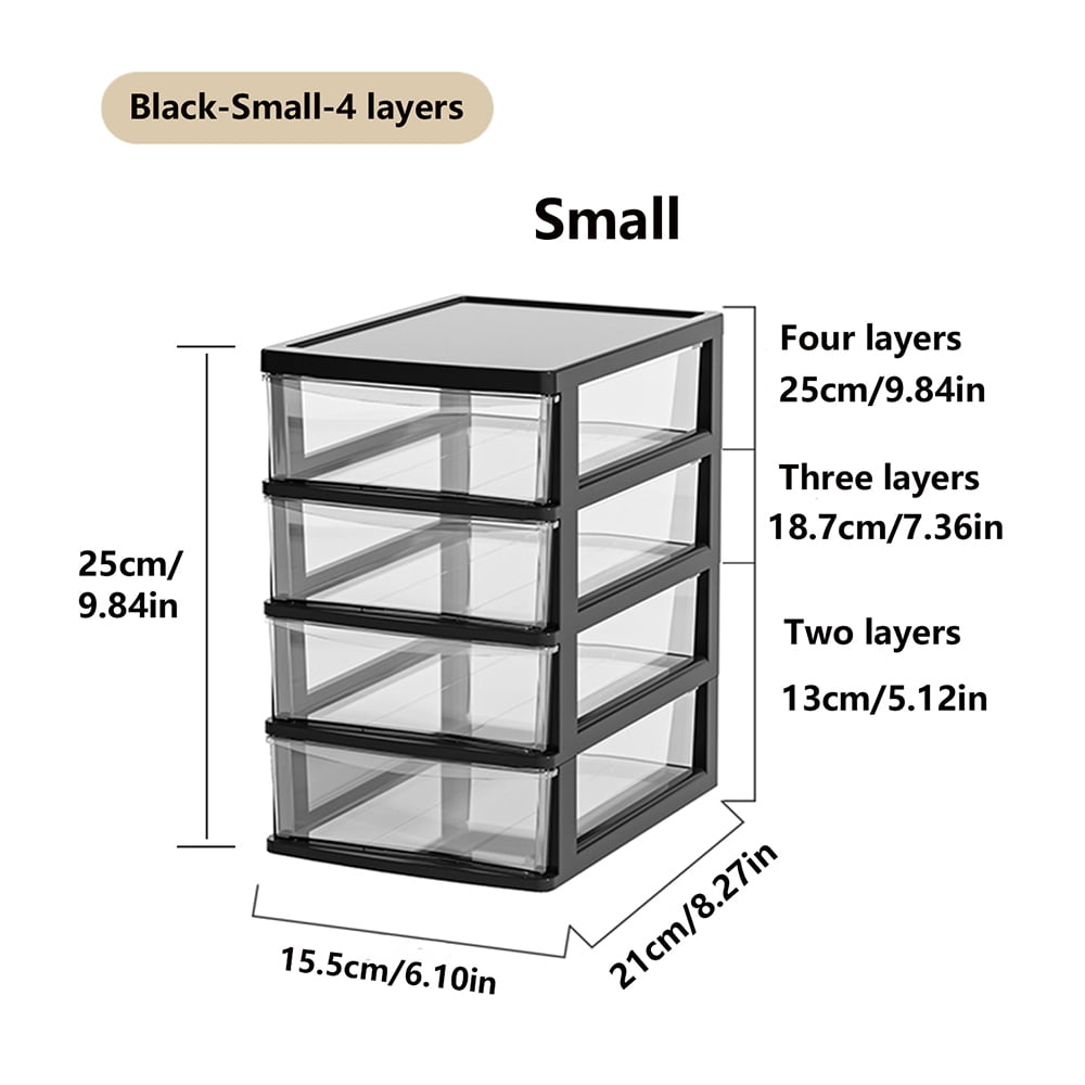 2-6 Layers small Desktop Storage Box with Drawer Heightened Table ...