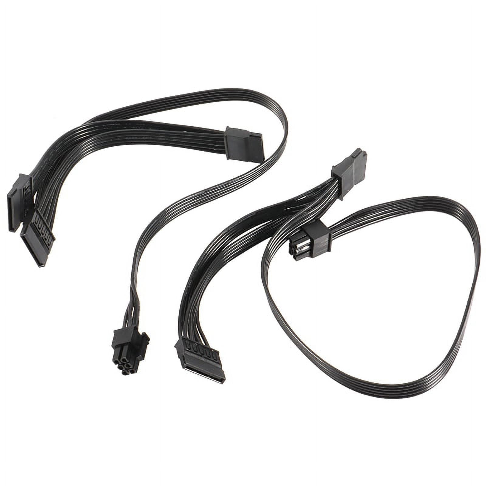 2 * 6 PIN to 3x Sata Driver Power Cable-black - Walmart.com