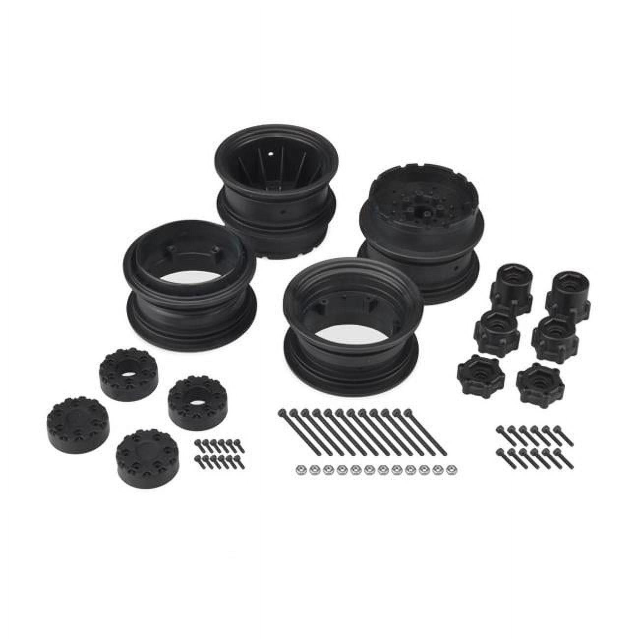 2.6 in. Krimson Dually Dual Truck Wheels with Adaptors, Covers - Black ...