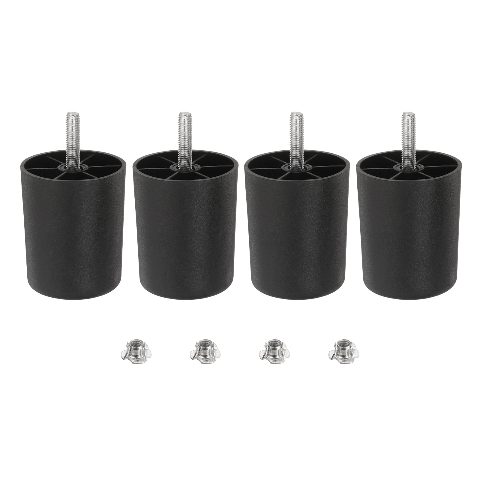 2.6 inch Plastic Round Tapered Furniture Legs, Set of 4 Replacement ...