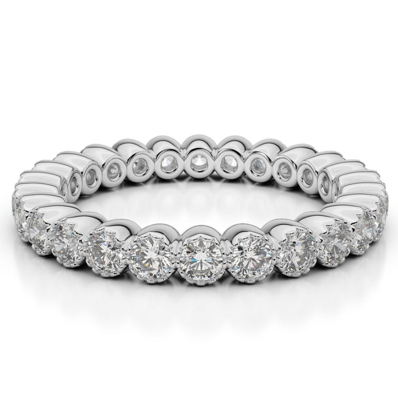 2.60 Ct Stunning Solitaire Round Natural Moissanite Diamond Engagement ...