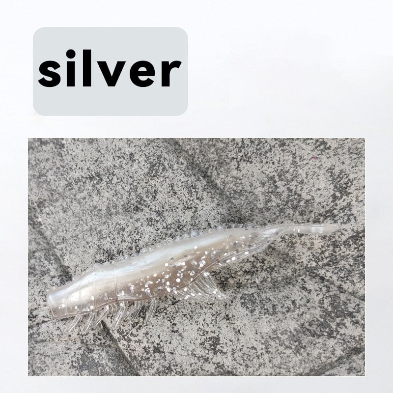 2 of 60mm 98mm Soft Silicone Bait, Biting Shrimp Carp Bass, Pike ...