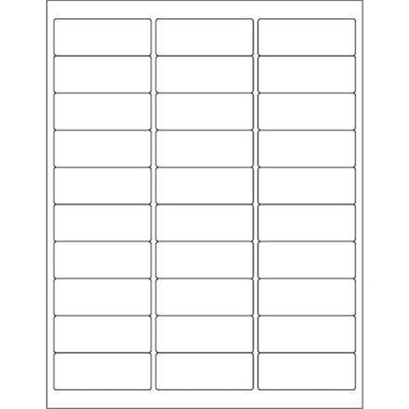 2.63 x 1 in. White Rectangle Laser Labels& Master Case - Pack of 30000 ...