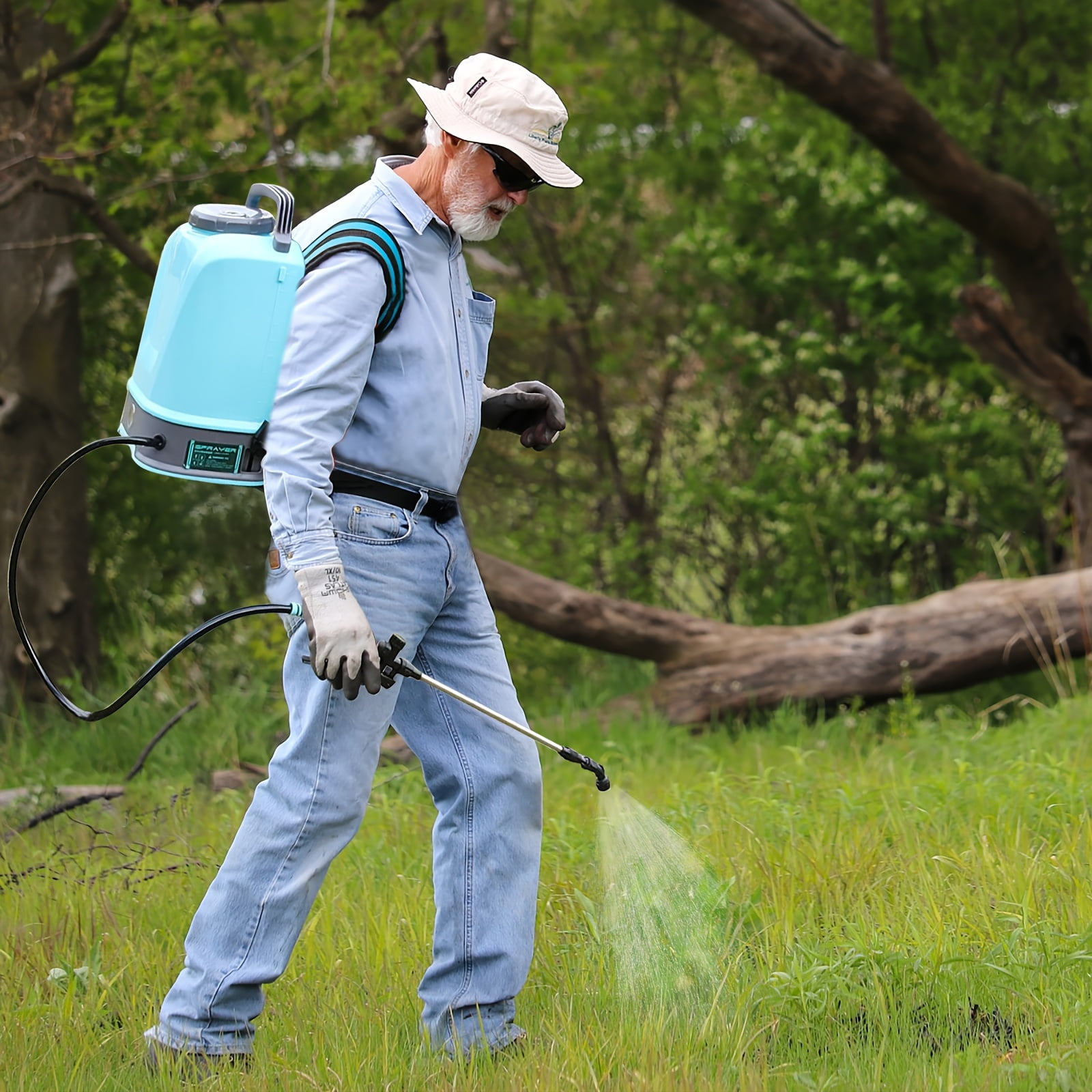 2.64 Gallon Battery Powered Backpack Sprayer, Electric Pump Sprayer for ...