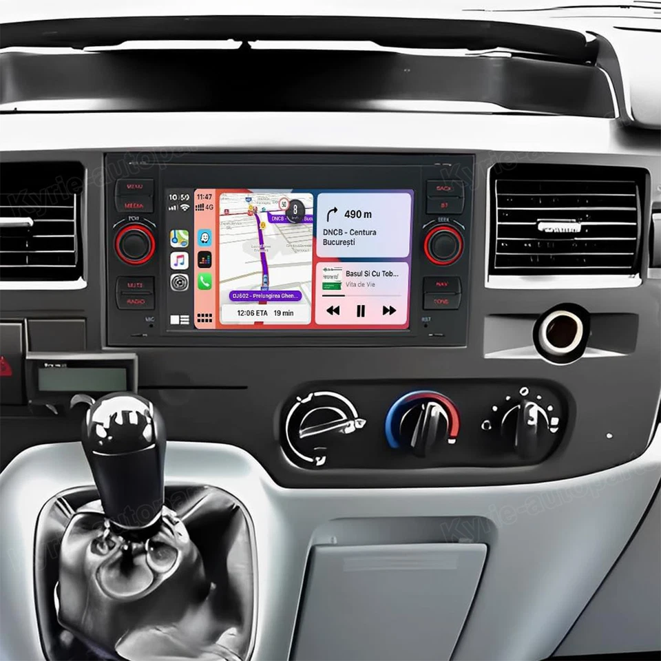 2+64G 7in IPS Touchscreen Car Radio for Ford Transit Connect MK7 2005 ...