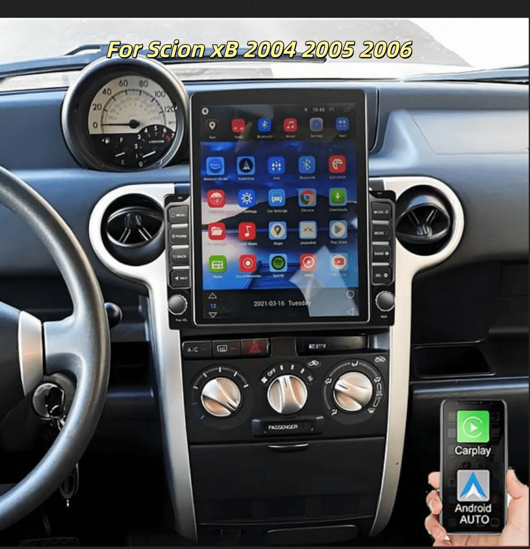 2+64G 9.7in Double Din Car Stereo Radio for Scion xB 2004 2005 2006 ...
