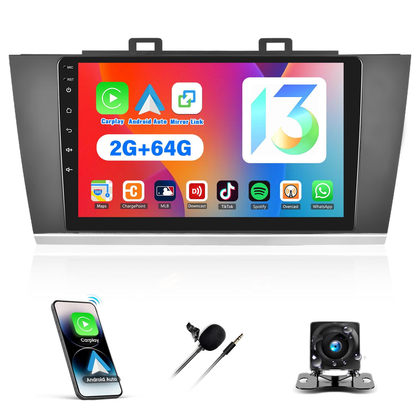 [2+64G]Android 13 Car Stereo for Subaru Legacy Outback with Wireless ...