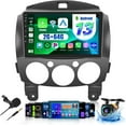 2+64G Android 13 CarPlay Car Stereo Radio for Mazda 2 2007-2014, 9'' HD ...