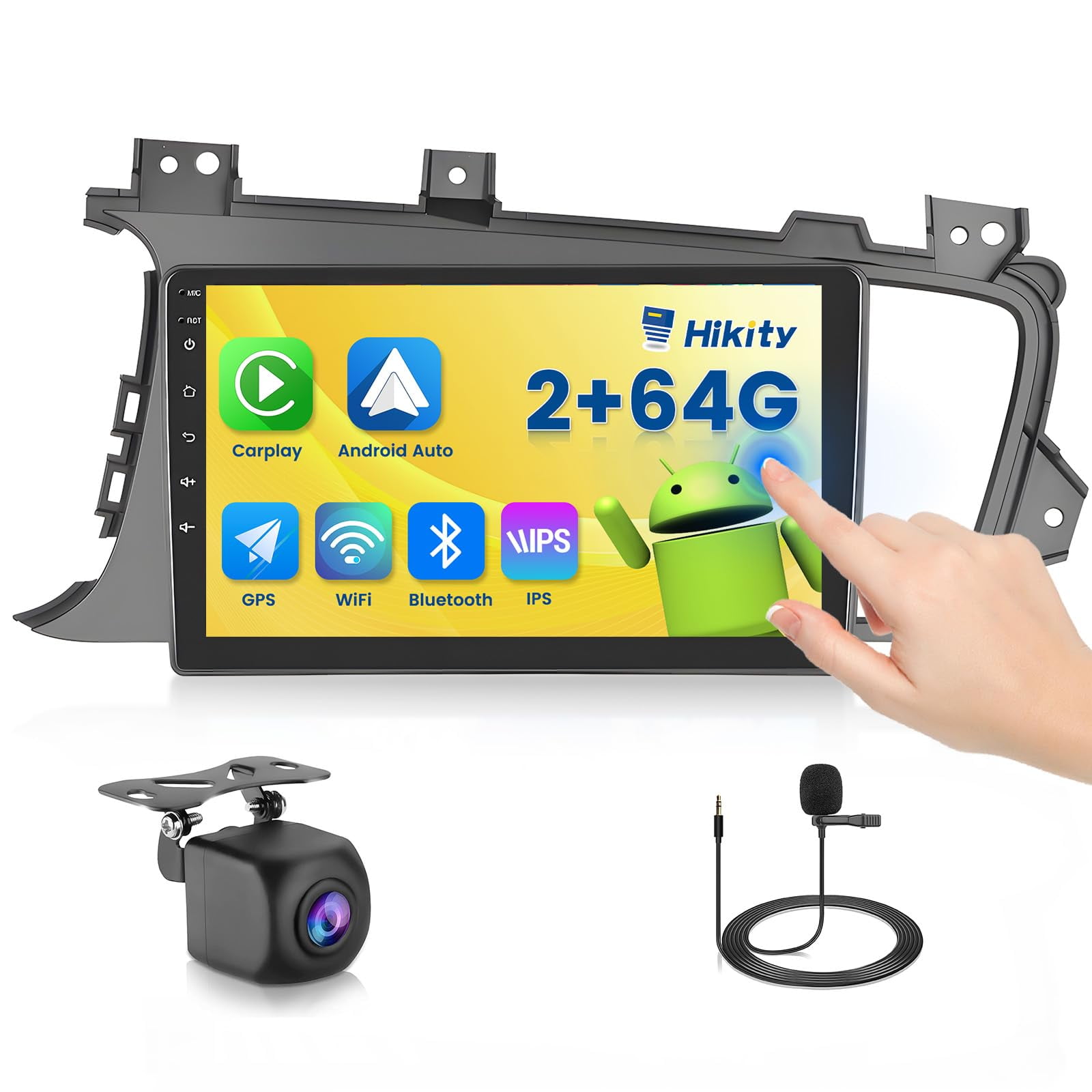 2+64G Hikity Android 15 Car Stereo for Kia Optima K5 2012 2011 2013 Wireless Carplay Android ...