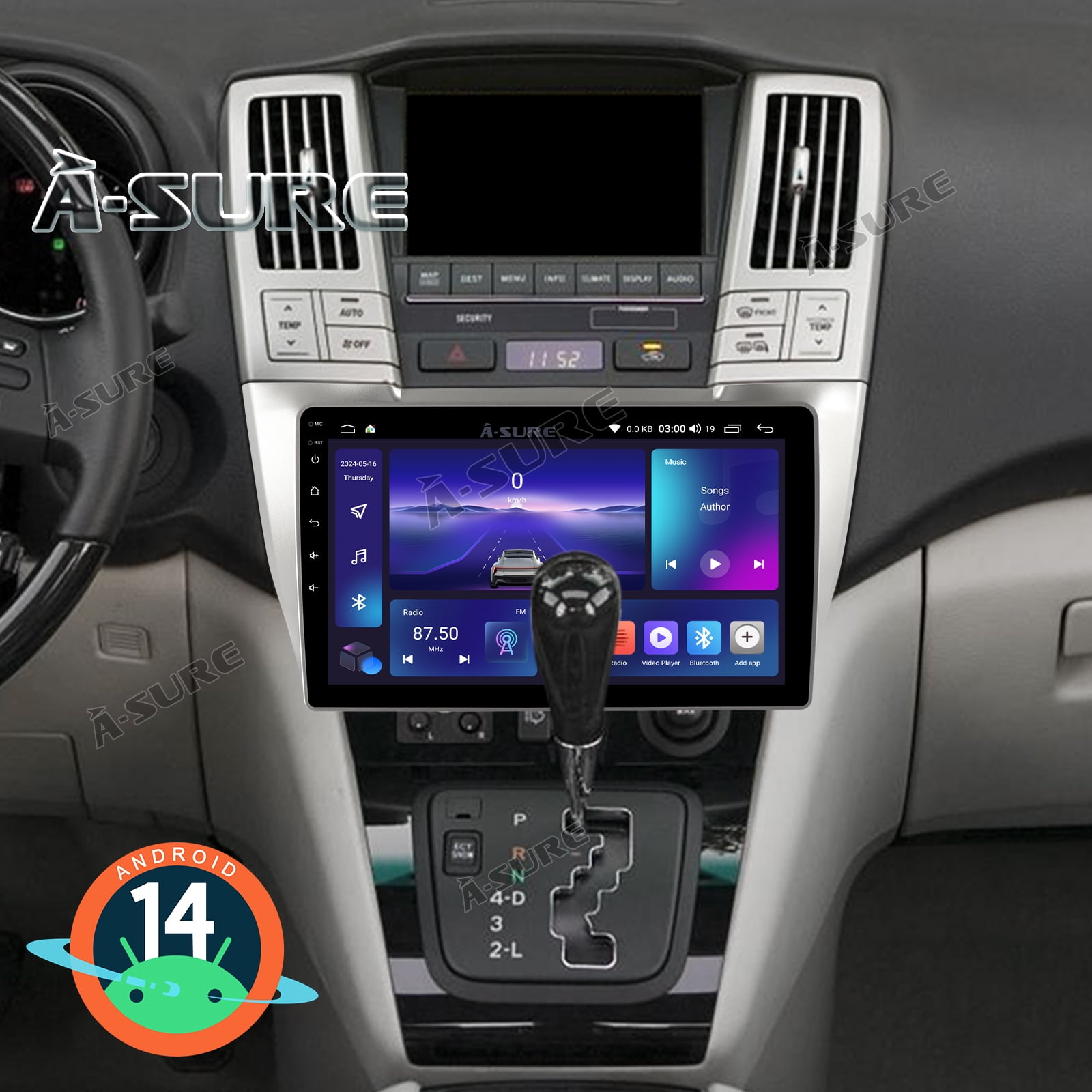 2+64GB Android 14 Car Radio Stereo for Lexus RX330 RX350 2004-2009, 10. ...