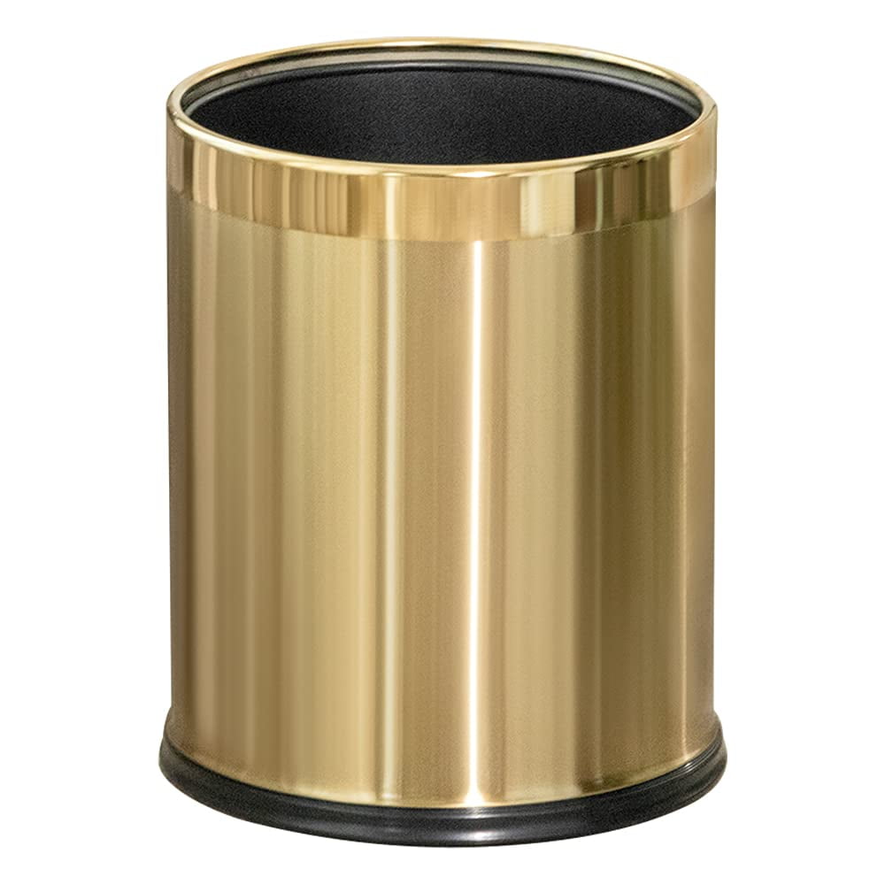 2.6Gallon/10L，Brass Gold Bathroom Trash Can，Gold Bathroom Waste Baskets ...