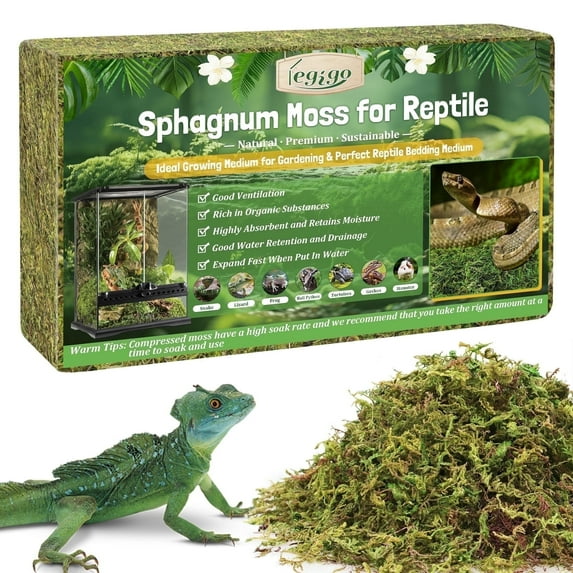 Legigo 14 OZ Sphagnum Moss for Reptile- 16 QT Natural Reptile Moss ...