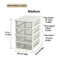 2-6Layers Medium Desktop Storage Box with Drawer Heightened Table ...