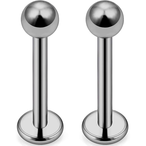 2-6PCS 16g G23 Titanium Labret Monroe Lip Tragus Cartilage Earring Ring ...