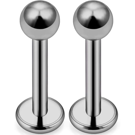 2-6PCS 16g G23 Titanium Labret Monroe Lip Tragus Cartilage Earring Ring ...
