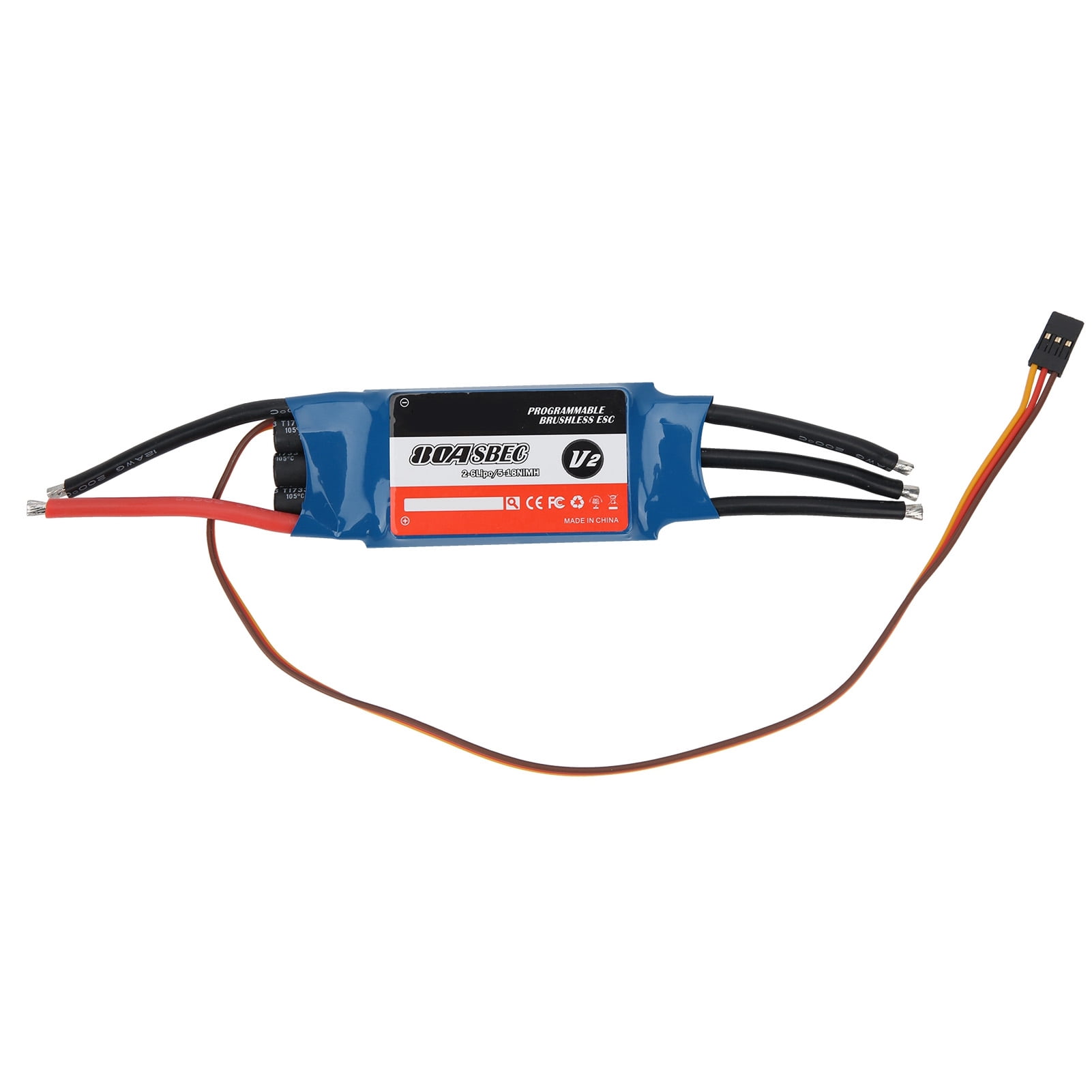 2-6S LiPo, 5.5V/5A BEC, High-Performance Speed Controller for Dynamic ...