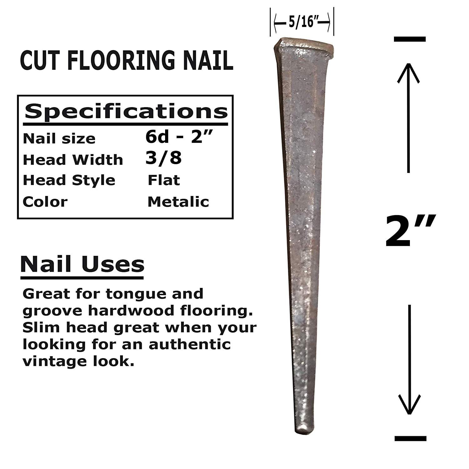 2" - 6d CUT FLOORING NAILS - Antique Historic Reproduction Nails - lbs ...