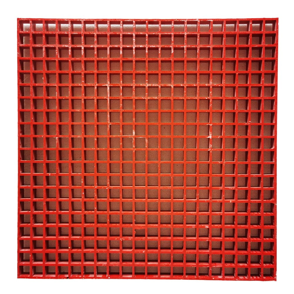 2.6ft*2.6ft Fiberglass Floor Grating FRP Floor Grid Car Wash Grille Red ...
