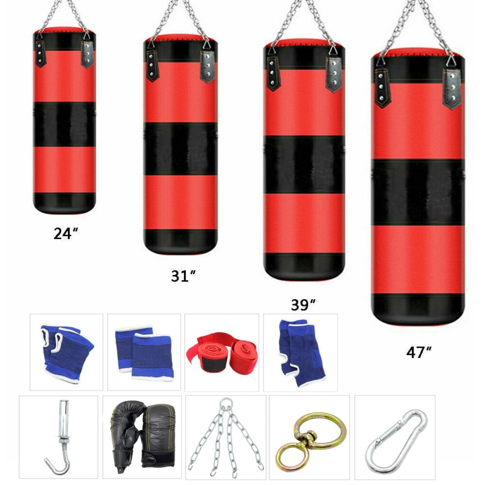2.6ft Hanging Punching Bag for Adults Kids,Heavy Bag Boxing Training ...
