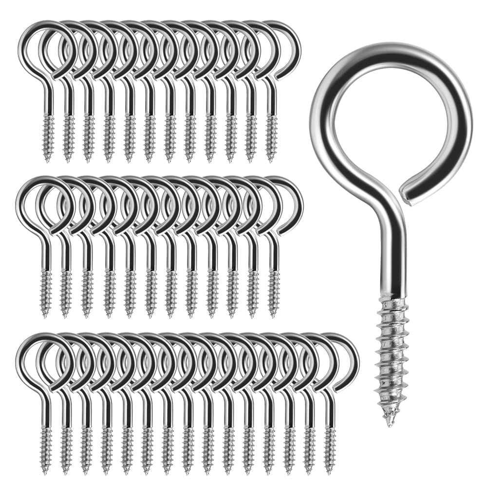 2.6inch Screw Eyes Heavy Duty Screws Eye Bolts Stainless Steel Eye ...