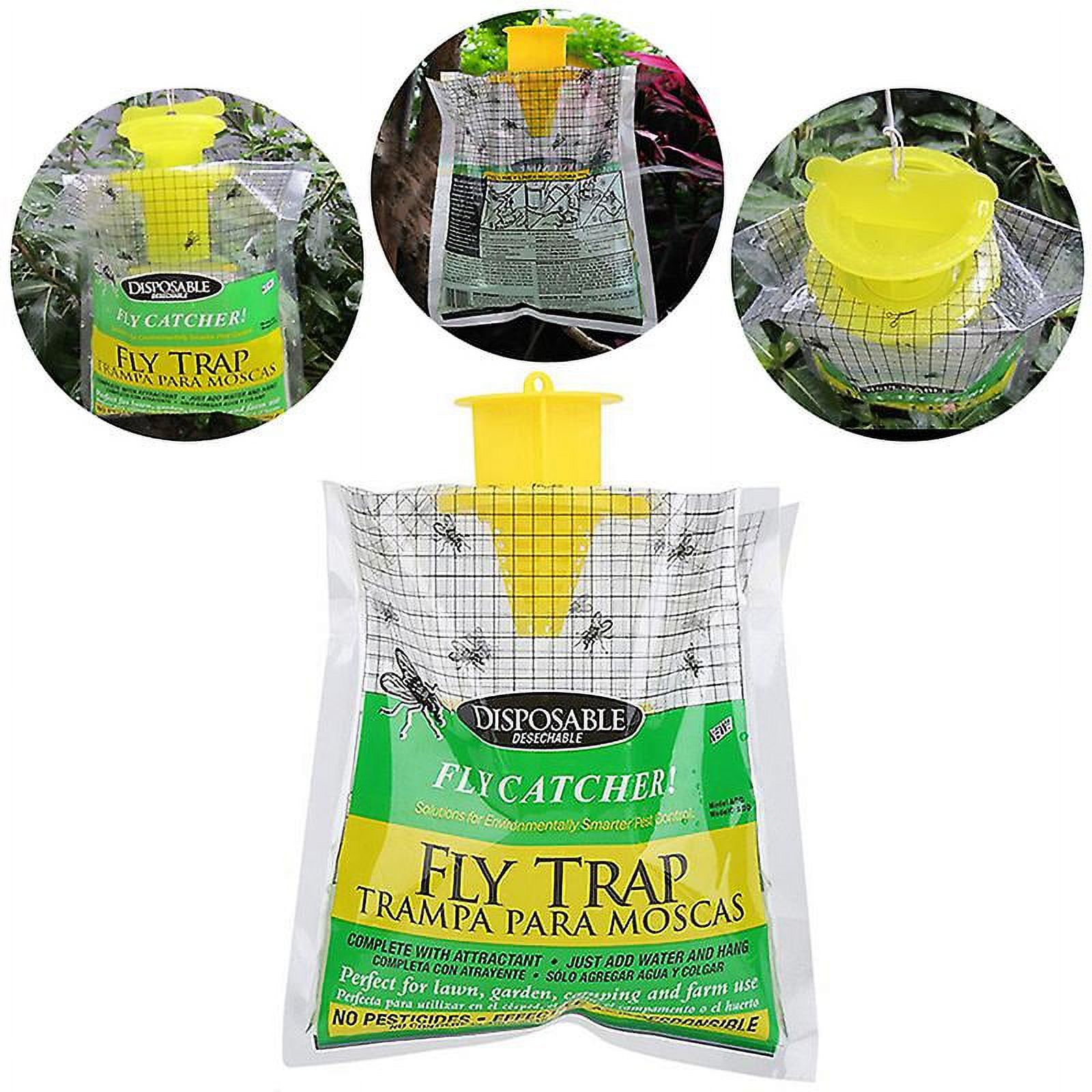 2-6pcs Hanging Fly Trap Disposable Insect Fly Attract Catcher Bag ...