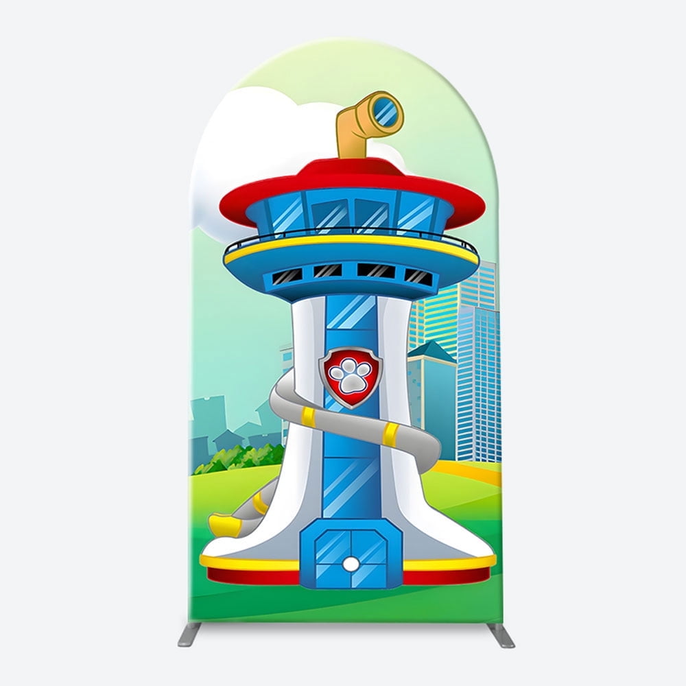 2.6x6ft Puppy Rescue Traffic Police Arch Backdrop Cover Dog Birthday ...