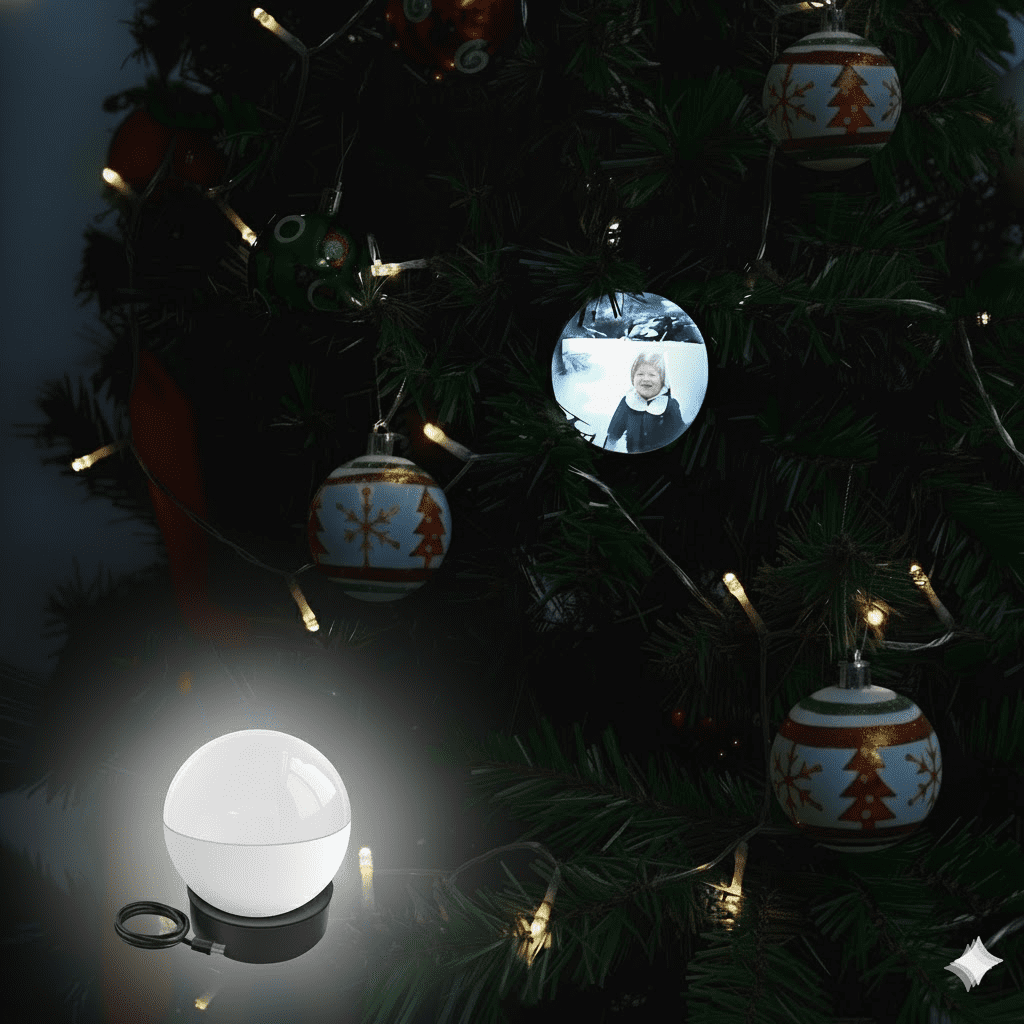 2.7" 3D Ultrasound Crystal Christmas Ball,Unique Gift, Christmas Tree ...