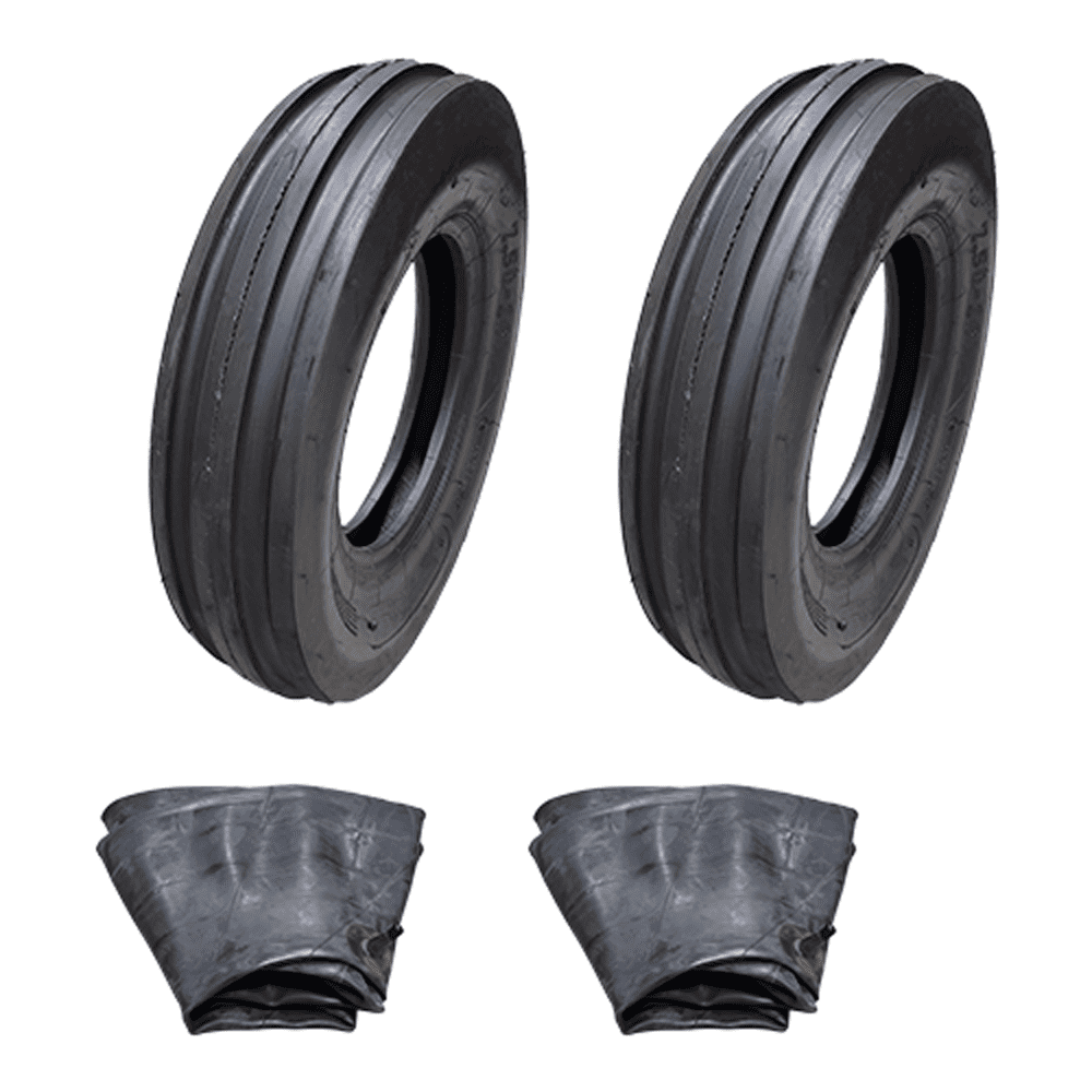 2 - 7.50-16, 7.50x16, 750x16, 750-16 8 Ply Rib Disc Farm Tractor Tires ...