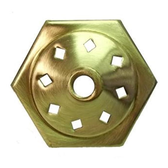 2-7/8"Hexagon Vented Solid Brass Vase Cap for Lamp Fixtures & Many ...