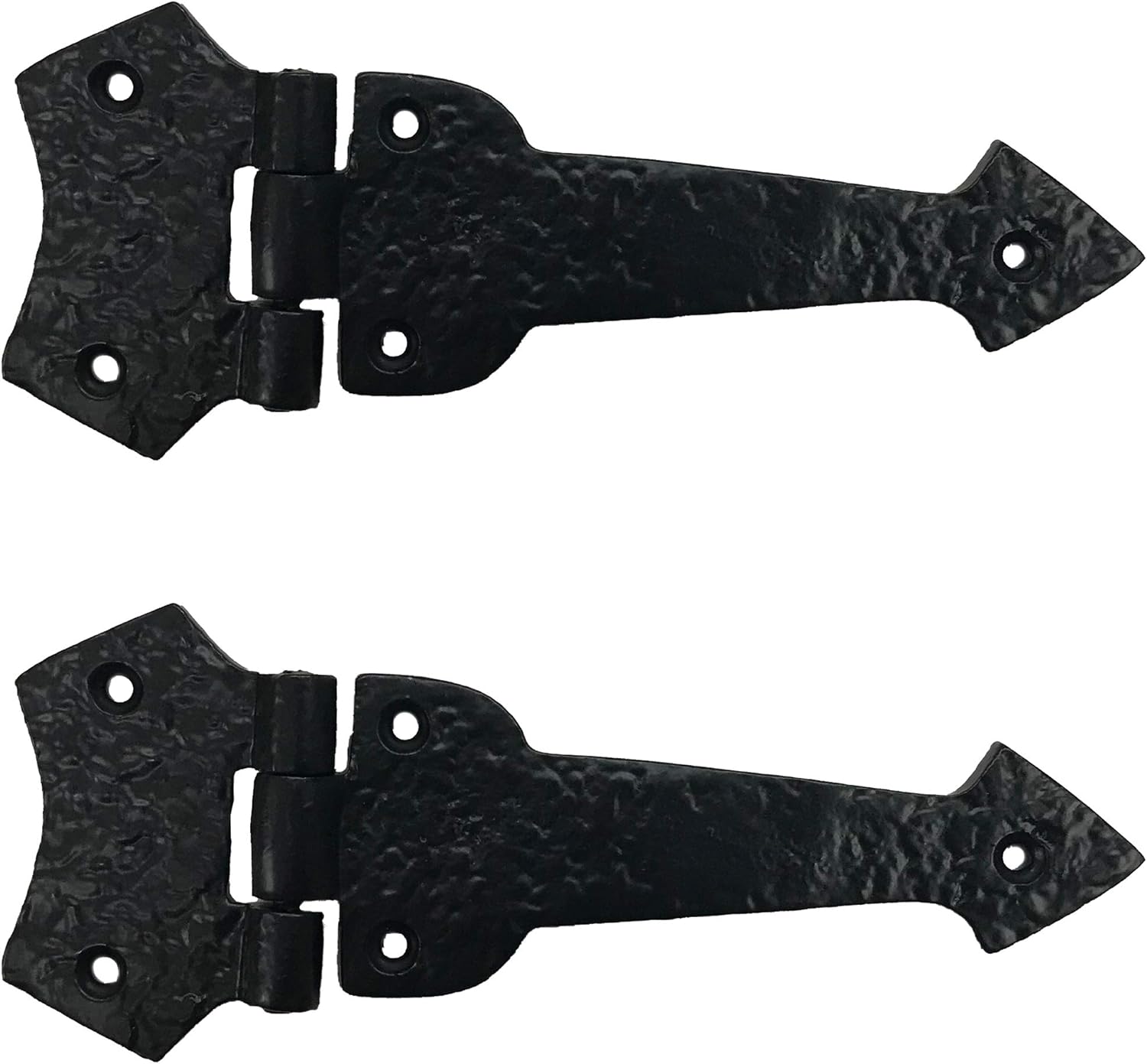 (2) 7" - Beveled Arrow Decorative Iron Hinge - Antique Style Iron Hinge ...