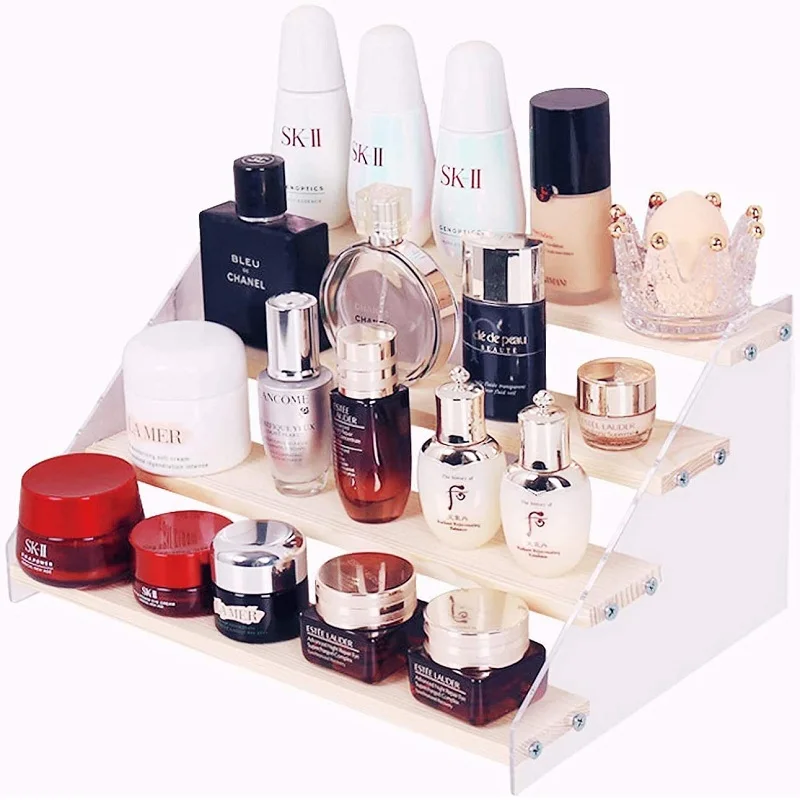 2-7 Layers Acrylic Storage Display Shelf Rack Figure Ladder Showcase ...