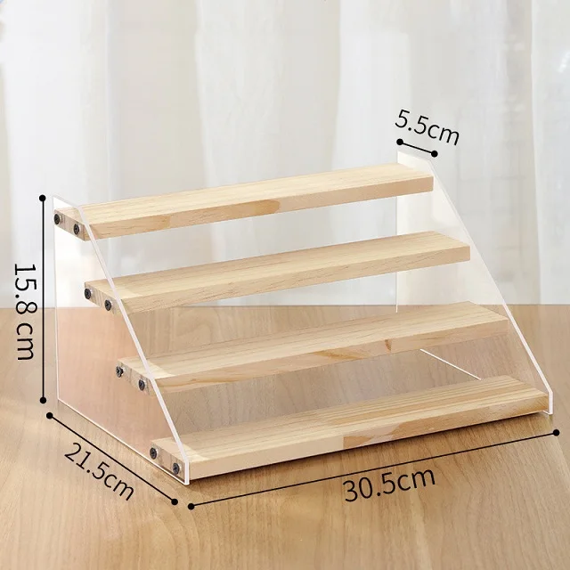 2-7 Layers Acrylic Storage Display Shelf Rack Figure Ladder Showcase ...