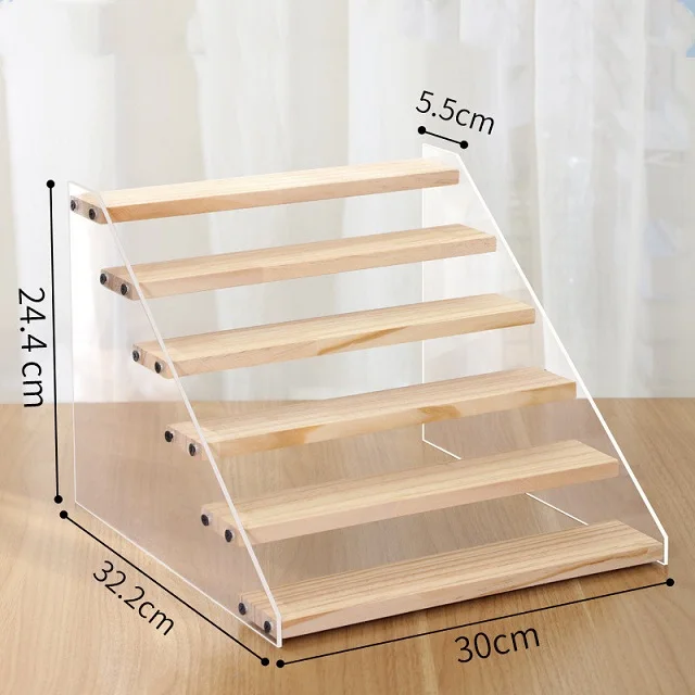2-7 Layers Acrylic Storage Display Shelf Rack Figure Ladder Showcase ...