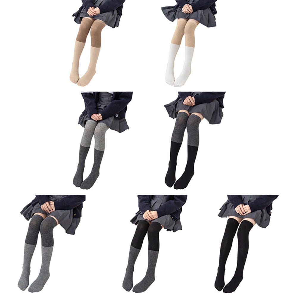 2/7 Pairs Little Girl's Knee High Socks Over Calf Kids Over knee ...