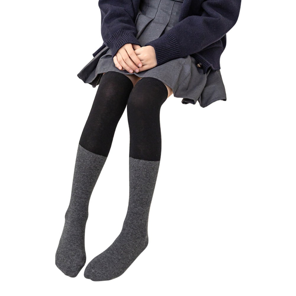 2/7 Pairs Little Girl's Knee High Socks Over Calf Kids Over knee ...