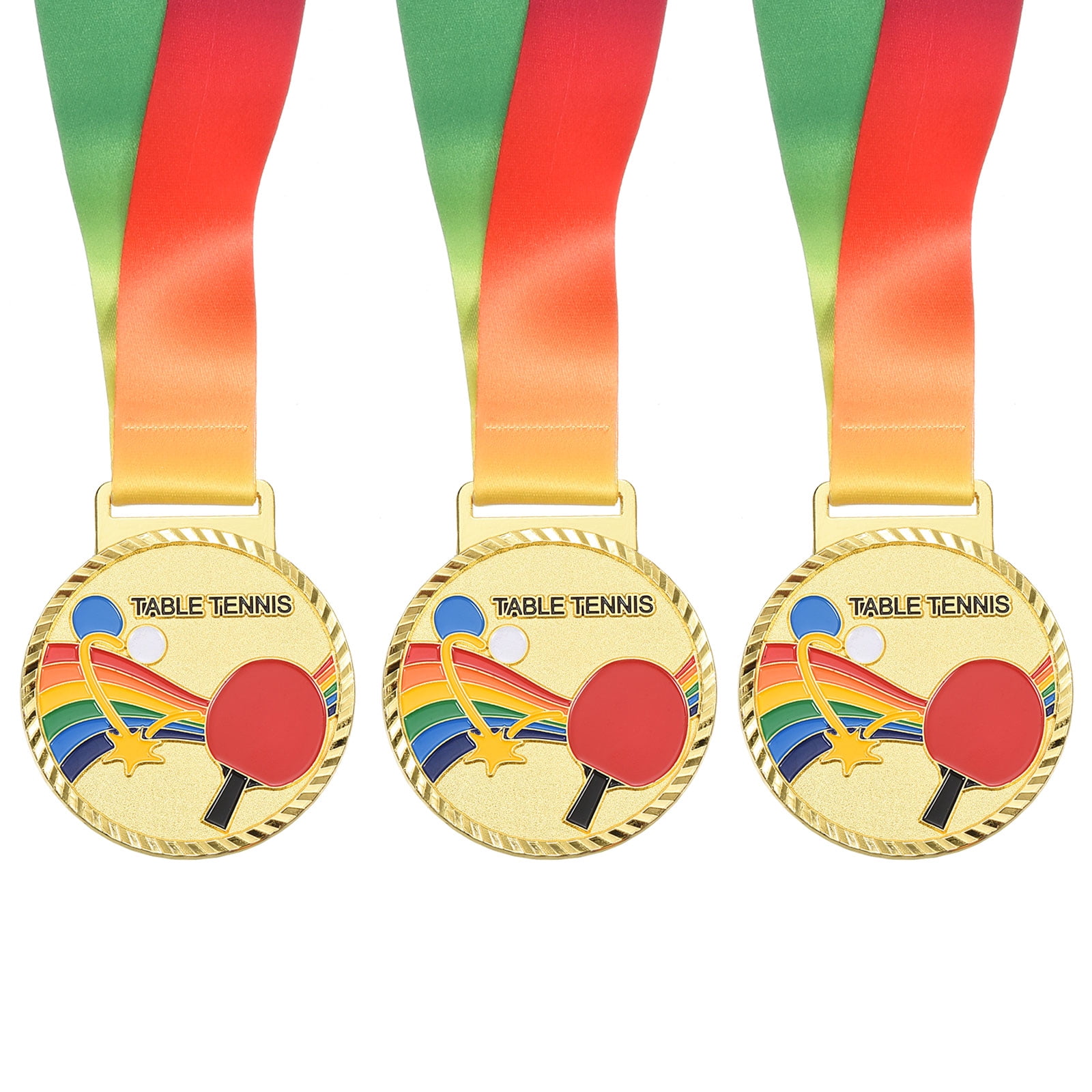 2.7" Ping Pong Medals Table Tennis Award Medals Gold Medal with Ribbon ...