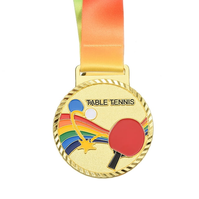 2.7" Ping Pong Medals Table Tennis Award Medals Gold Medal with Ribbon ...