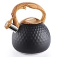 2.7 Quart Stovetop Tea Kettle Matte Black Food Grade Stainless Steel ...
