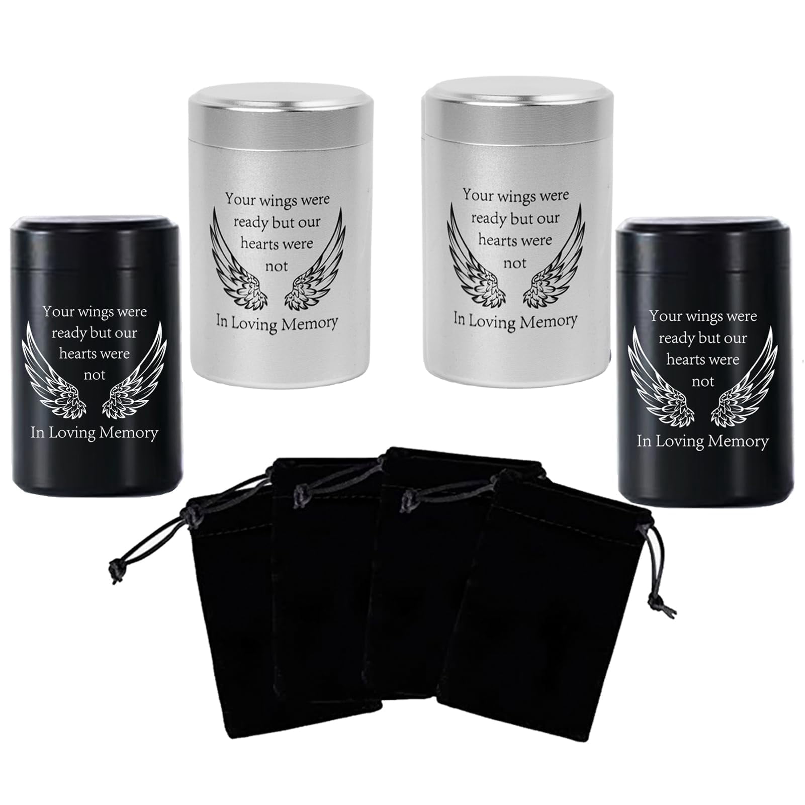 DAIFFUNE, Cremation Urn Set, 2.7 inch, Small Ashes Keepsake, Set of 4 ...