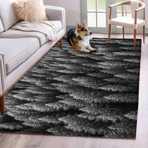 2.7'x5' Area Rugs, Gray Forest Indoor Outdoor Area Rug for Living Room ...