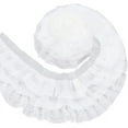2.73Yards 3-Layer Ruffle Lace Pleated Trim 5-1 8 inch Wide White ...
