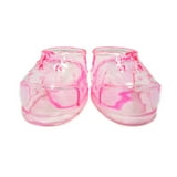 2.75" Clear Pink Plastic Baby Booties Baby Shower Favor (12 pieces ...