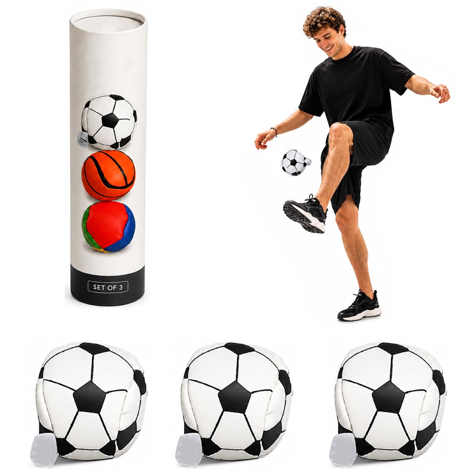 2.75" Footbag Sacks for Adults & Kids, Handmade PU Leather Kick Bags ...