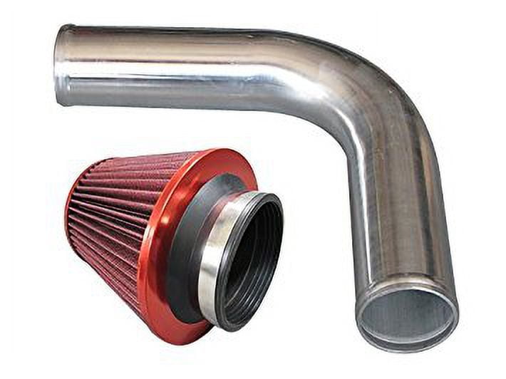 2.75 Inch OD Aluminum Intercooler Intake Pipe 90 Degree + Air Filter ...