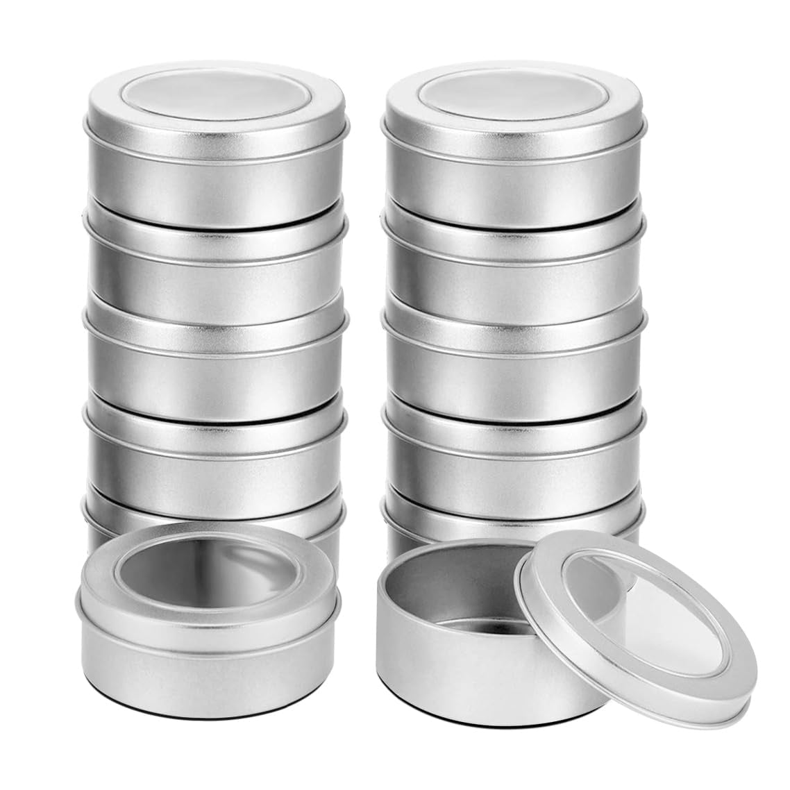 2.75" Round Storage Tin with See-Through Lid, Magnetic Base - Perfect ...