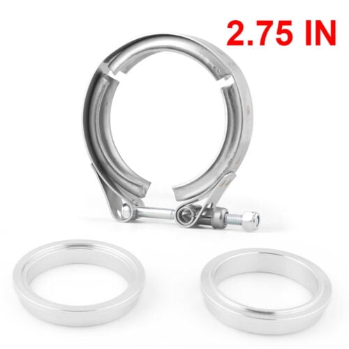 2.75" SUS304 Steel Stainless Exhaust V Band Clamp Flange Kit Male ...