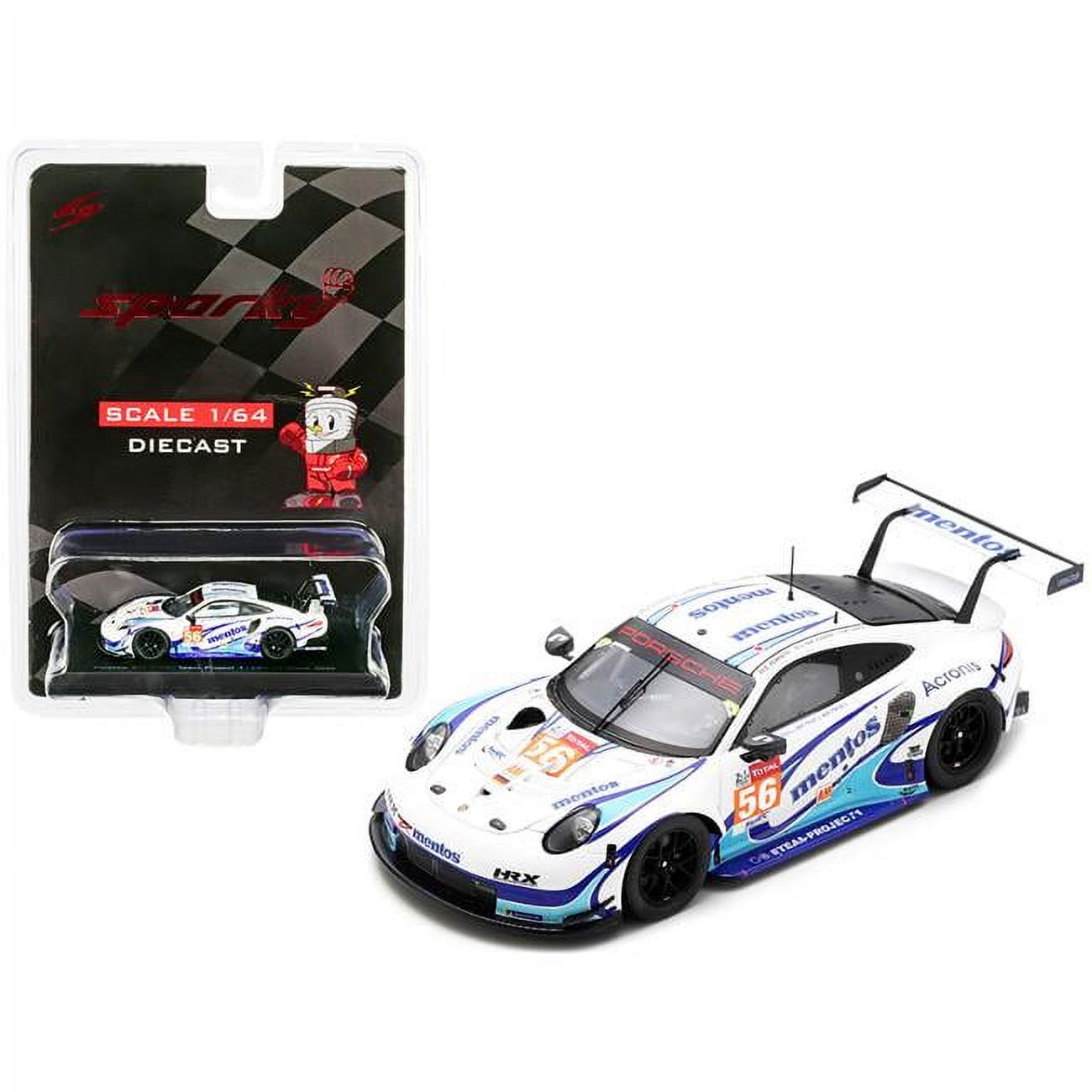 2.75 in. 1-64 Scale Diecast Porsche 911 Rsr No.56 Matteo Cairoli Egidio ...