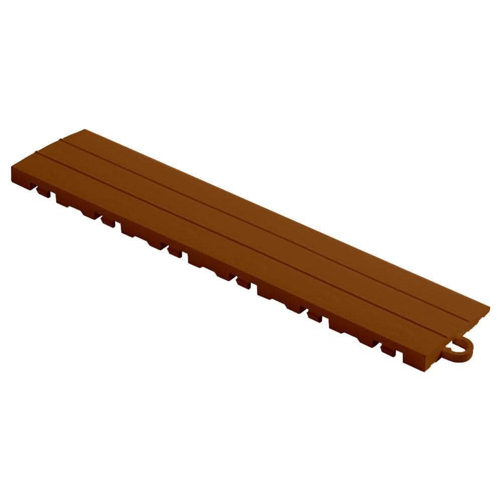 2.75 in. x 12 in. Chocolate Brown Pegged Polypropylene Ramp Edging for ...